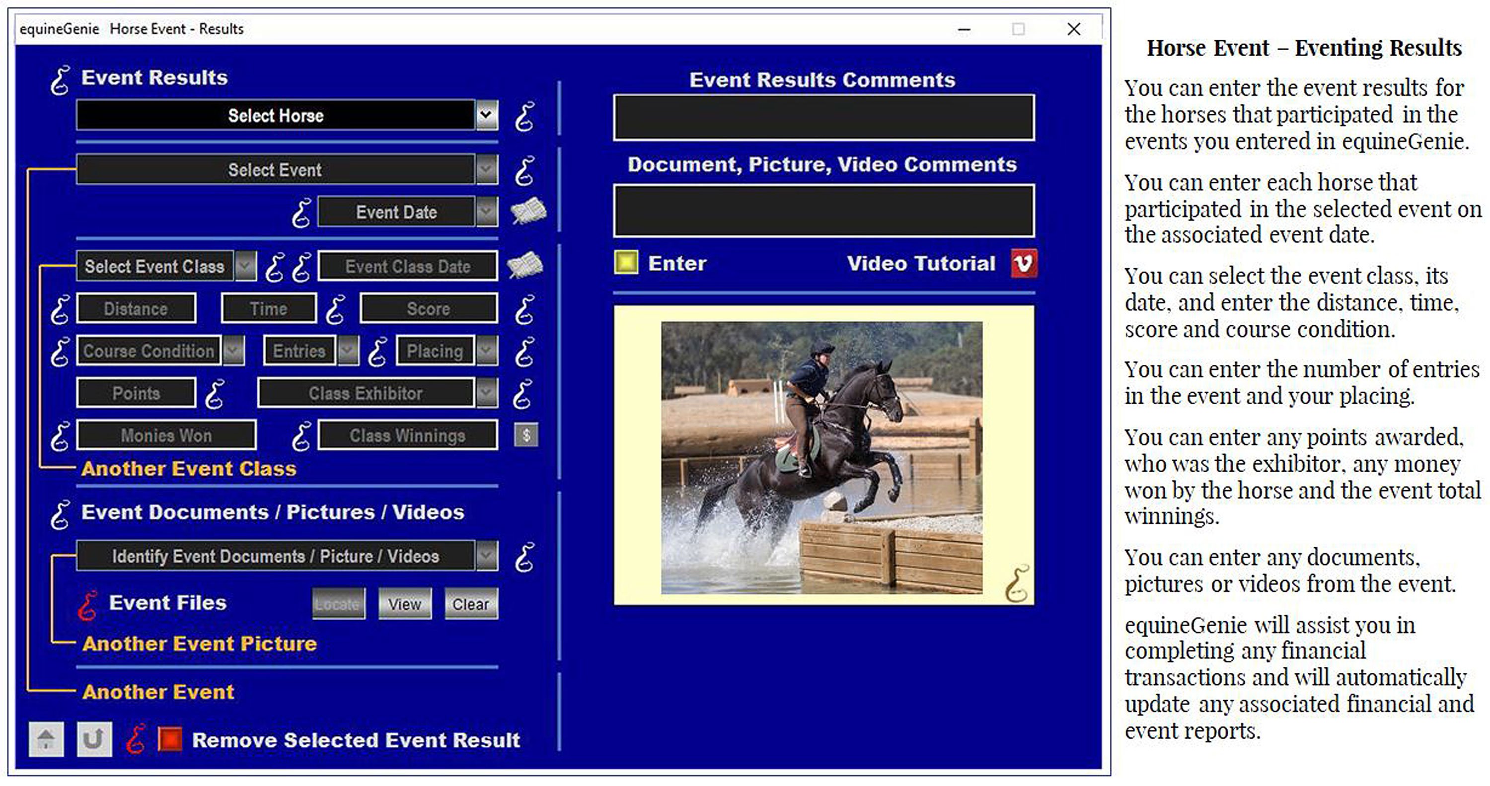 Horse Race Eventing | Equine Genie - Horse Business Management Software