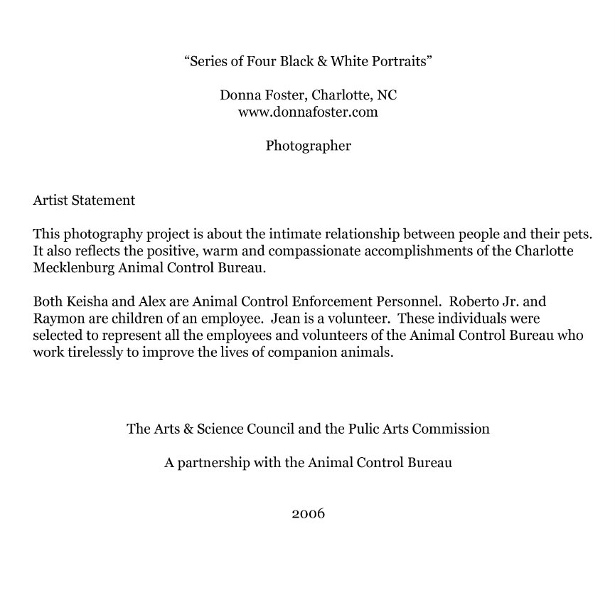 Public Arts Commission - Donna Foster Photography