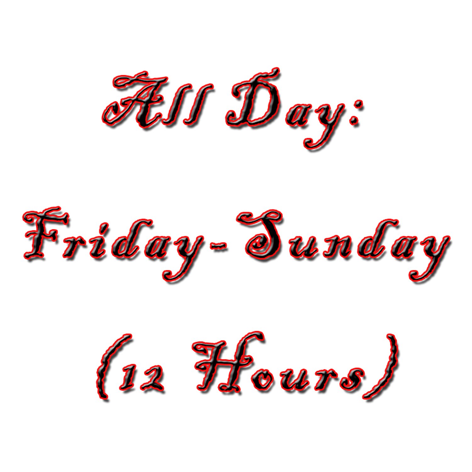 All Day: Friday-Sunday (12 Hours) - Pretty Pictures Photography
