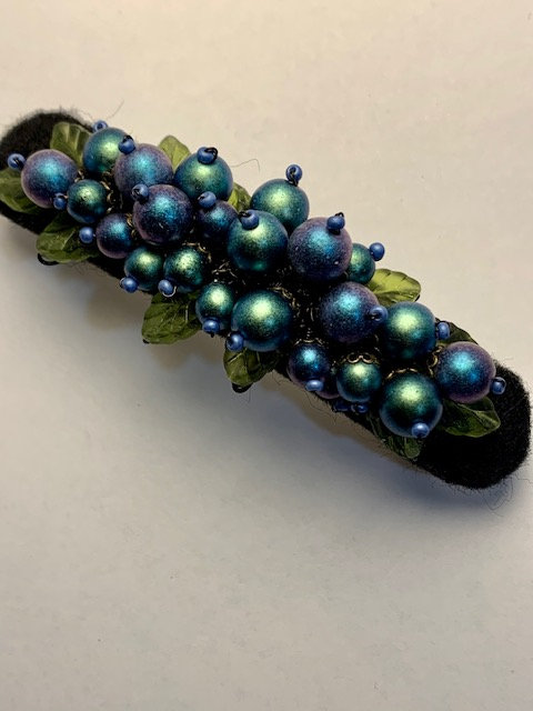 Teal Berry Cluster Hair Clip Item: TLBCHC - Valerie Unruh