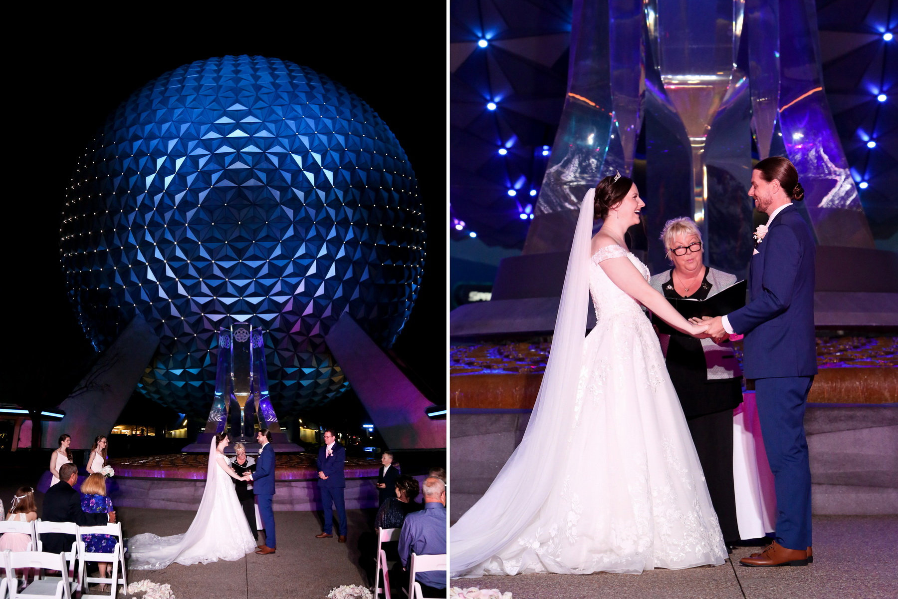 Disney Epcot Spaceship Earth Wedding-Ariels Beach Club Reception-Epcot ...