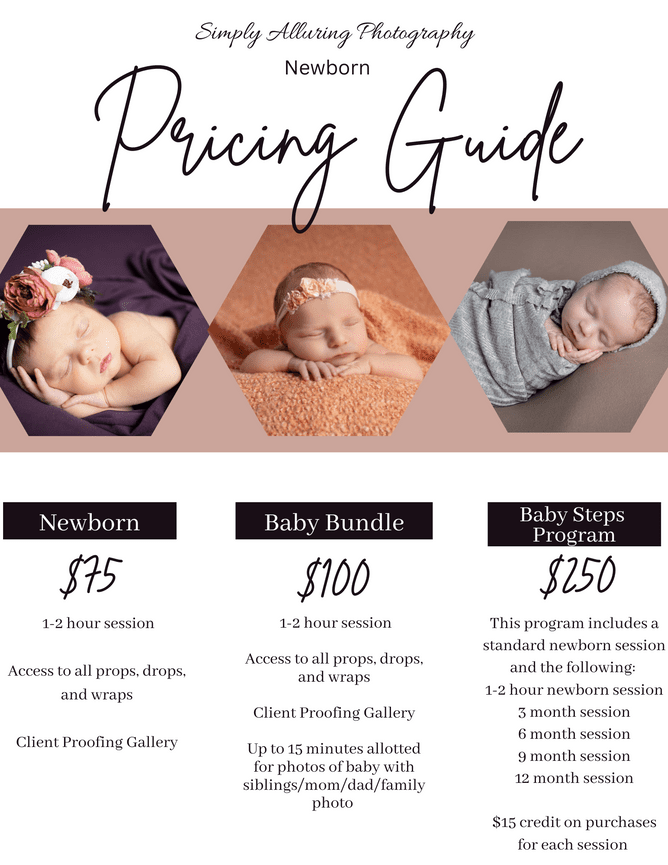 Pricing Guide - Simply Alluring Photography