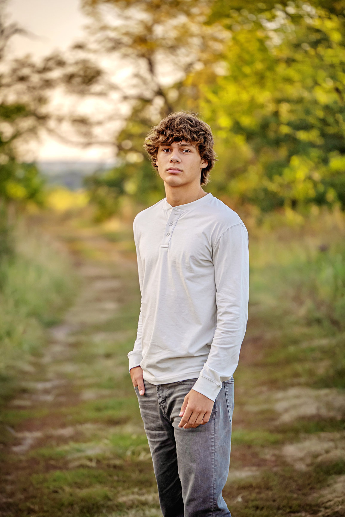 Jackson's Silver senior portraits in the park - Center Stage Seniors
