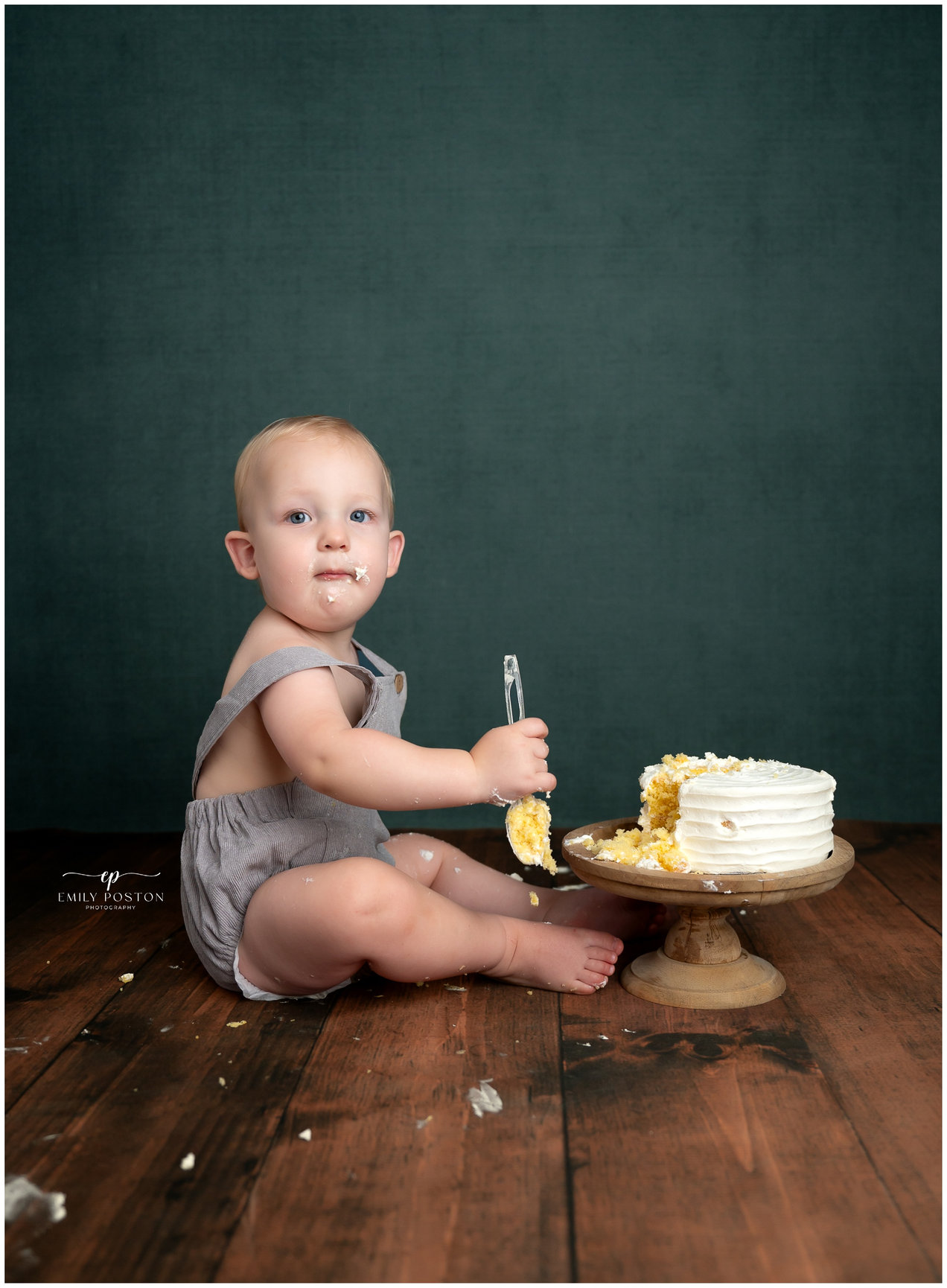 Duke's First Birthday Cake Smash & Splash - Emily Poston Photography