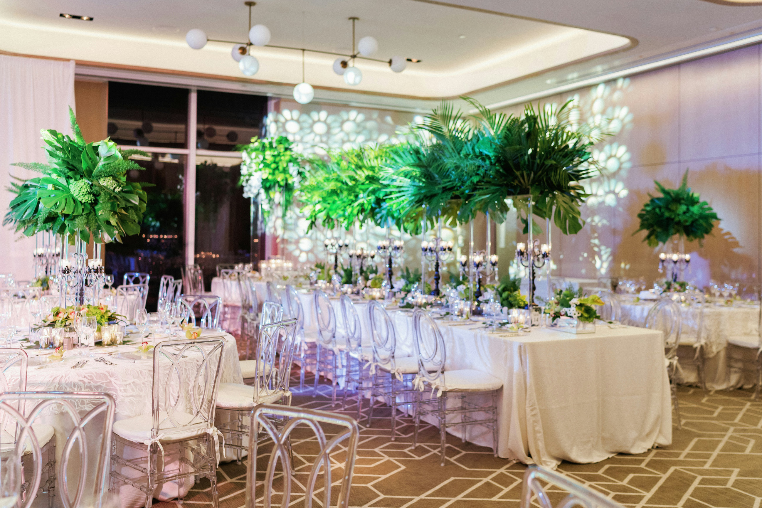 Luxury Palm-Themed Wedding with Acrylic Accents at Four Seasons Resort ...