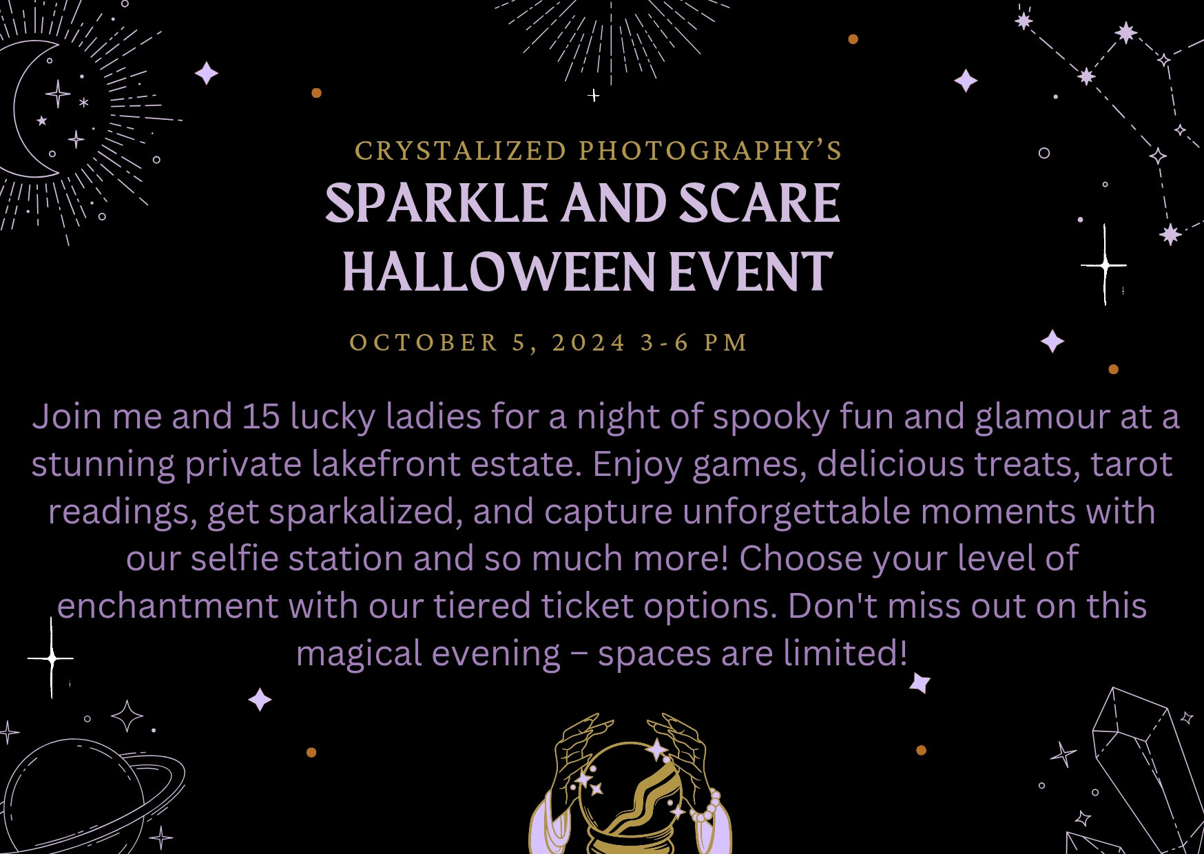 Sparkle and Scare Halloween Event - Crystalized Photography