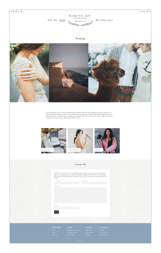 5 Different Ways to Use PhotoBiz’s Diane Website Template - PhotoBiz ...