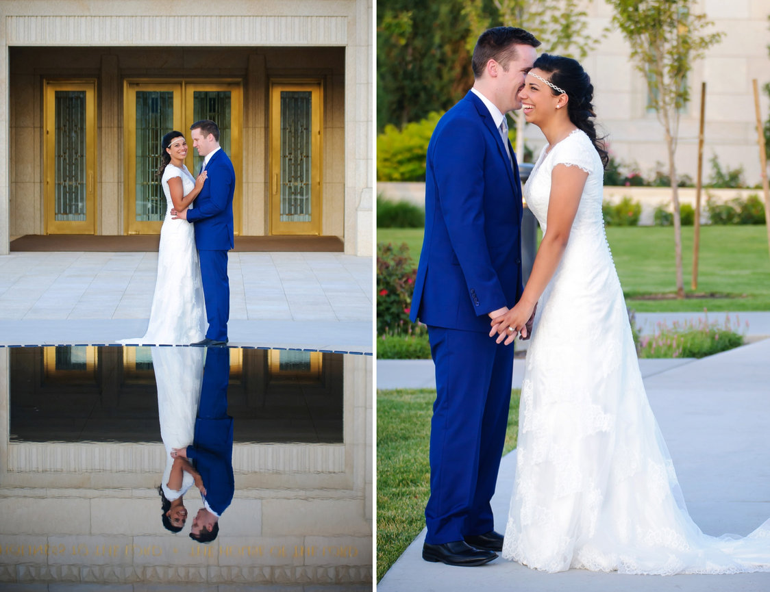Victoria & Chris: Ogden Temple First Look - Erin Langford Photo