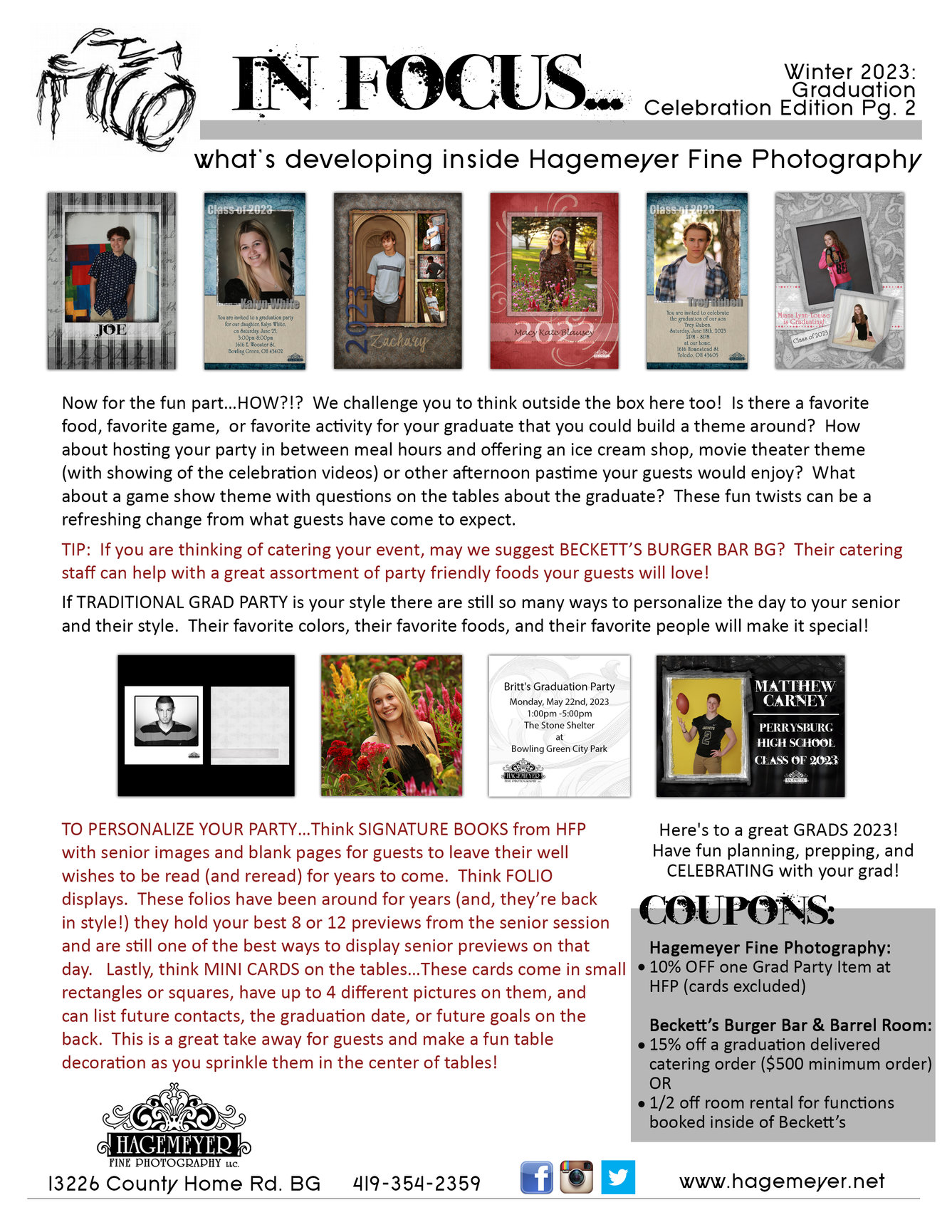 Newsletters - Hagemeyer Fine Photography