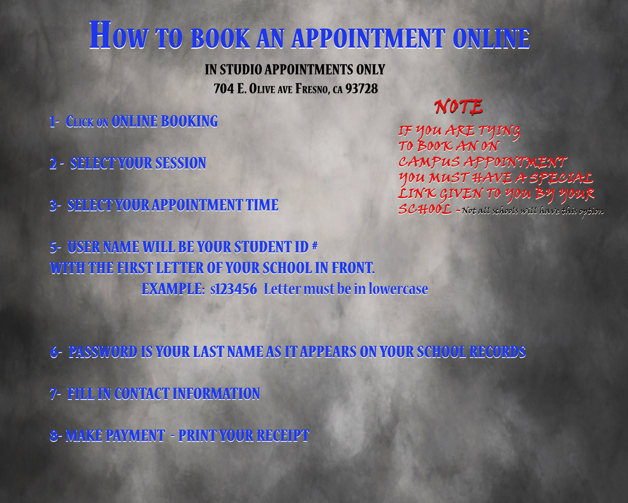 HOW TO BOOK - Maxwell Studio