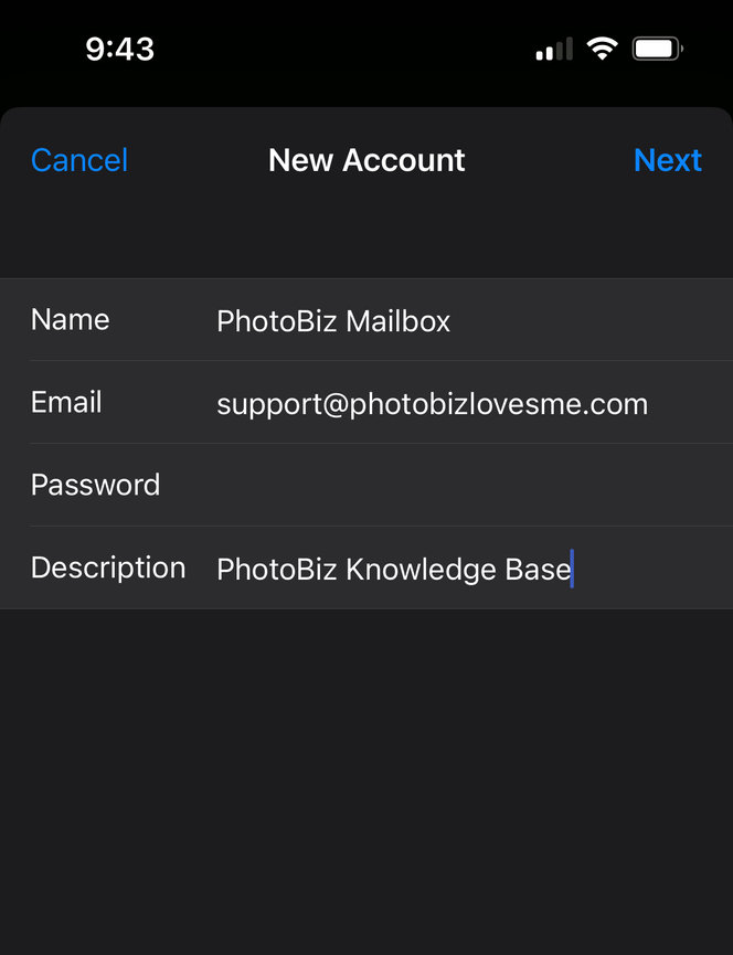 Setup PhotoBiz Mailbox on iOS: Easy Steps for iPhone/iPad