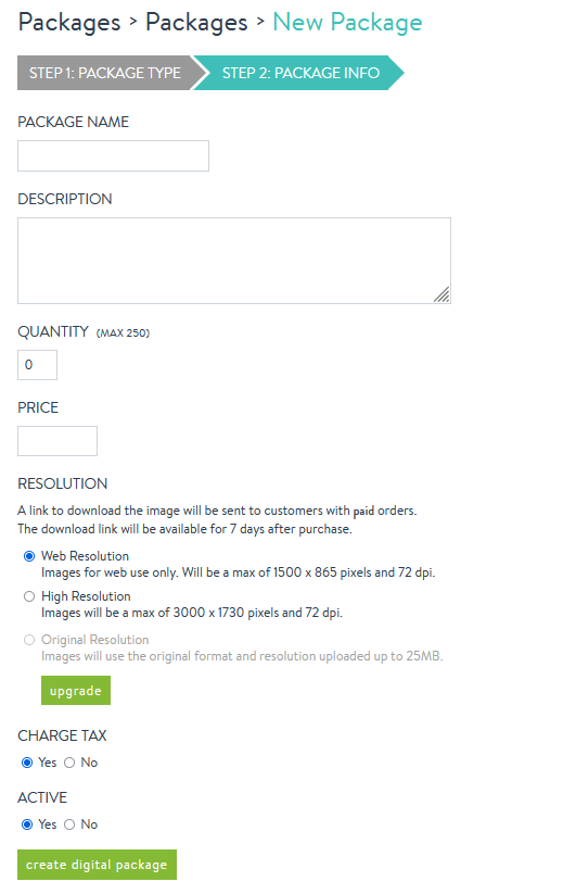 How To Set Up Digital Packages