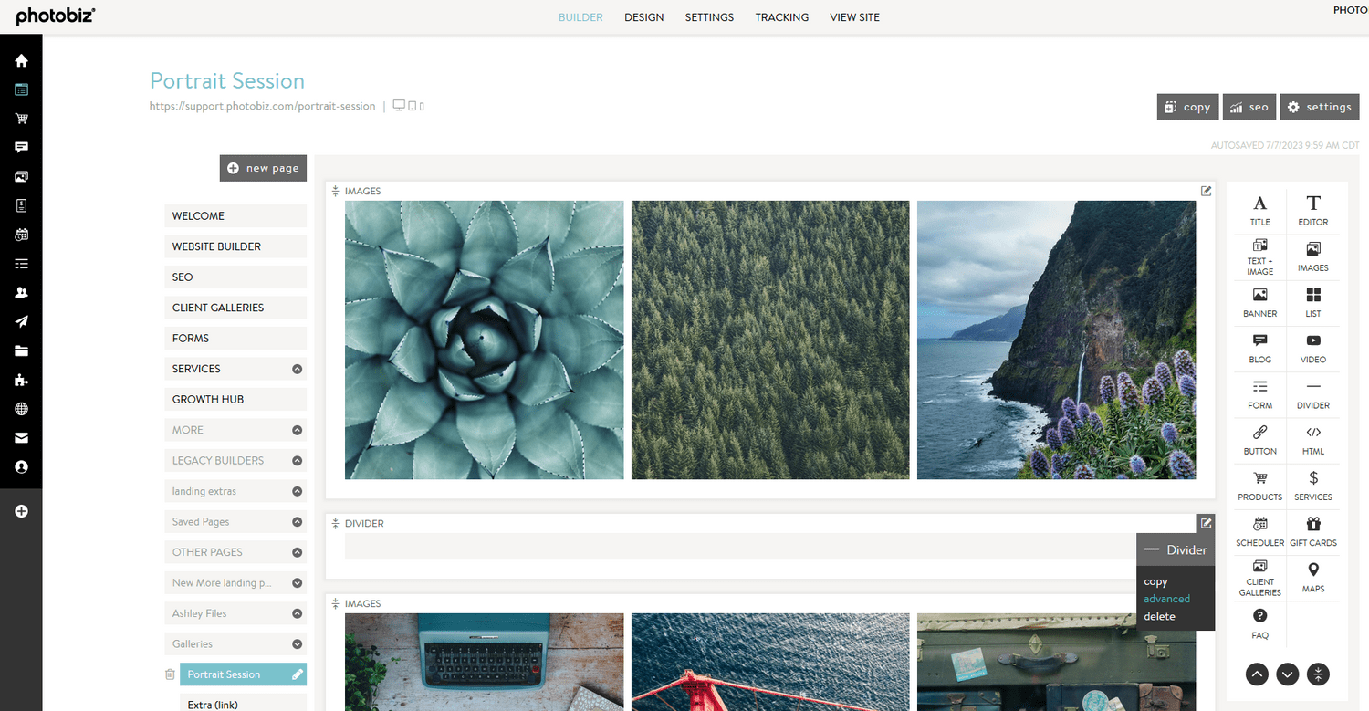 How To Use Divider Blocks | PhotoBiz Knowledge Base