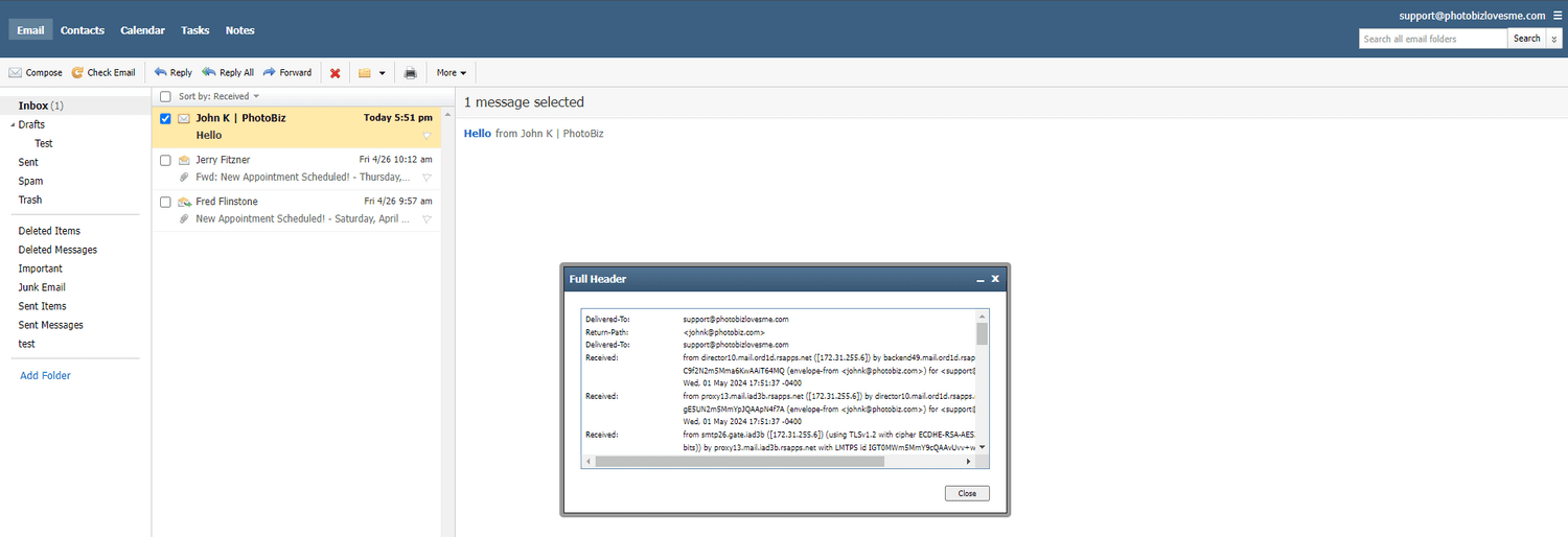How To View & Read Mailbox Headers - PhotoBiz Knowledge Base