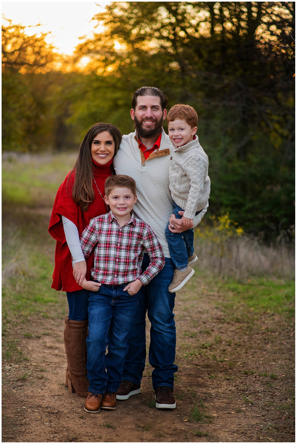 Capturing Love in Red and Cream: A Family Photo Session to Remember ...