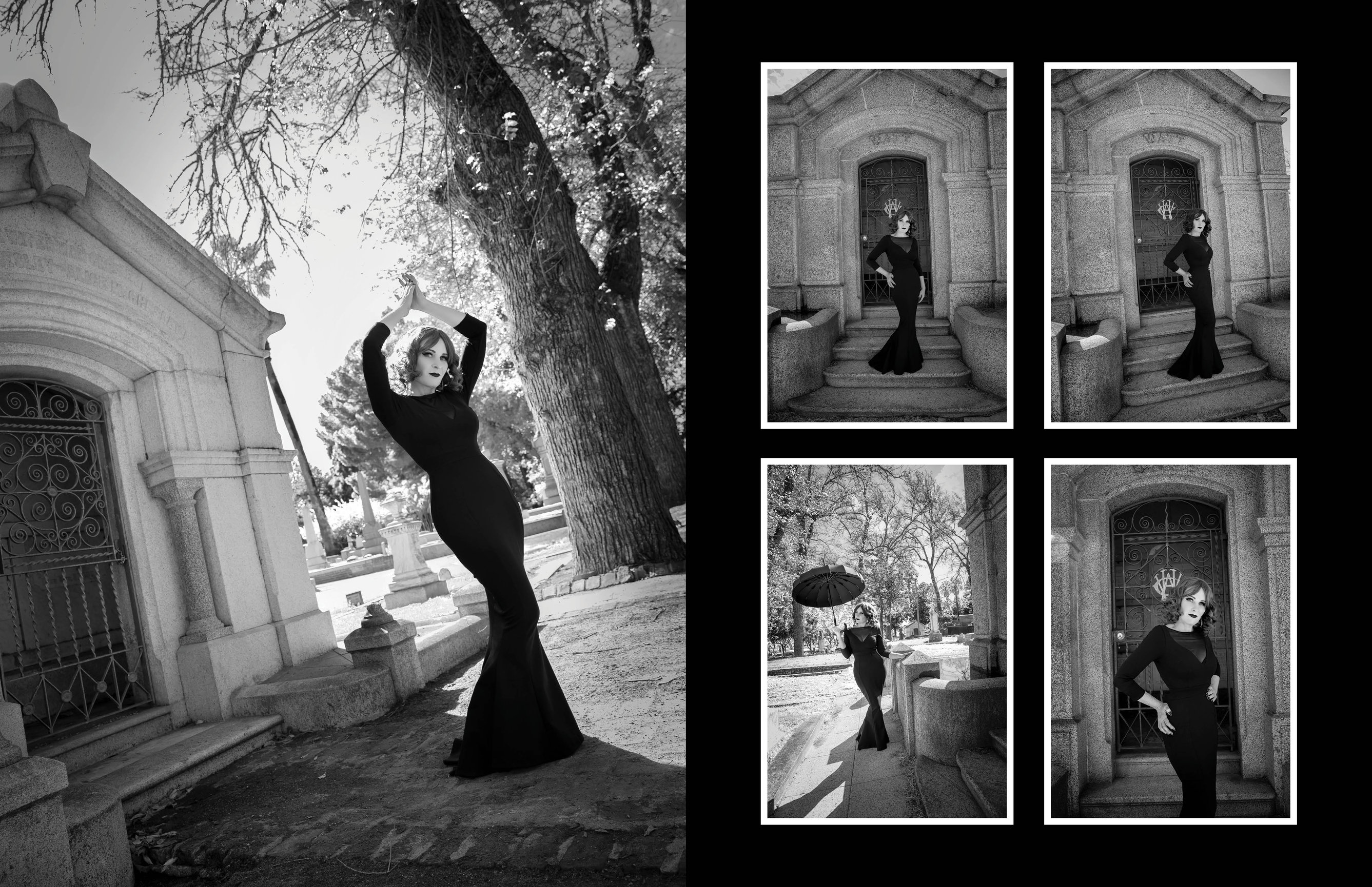 Gothic cemetery photo shoot in Gothika by Retro lovely