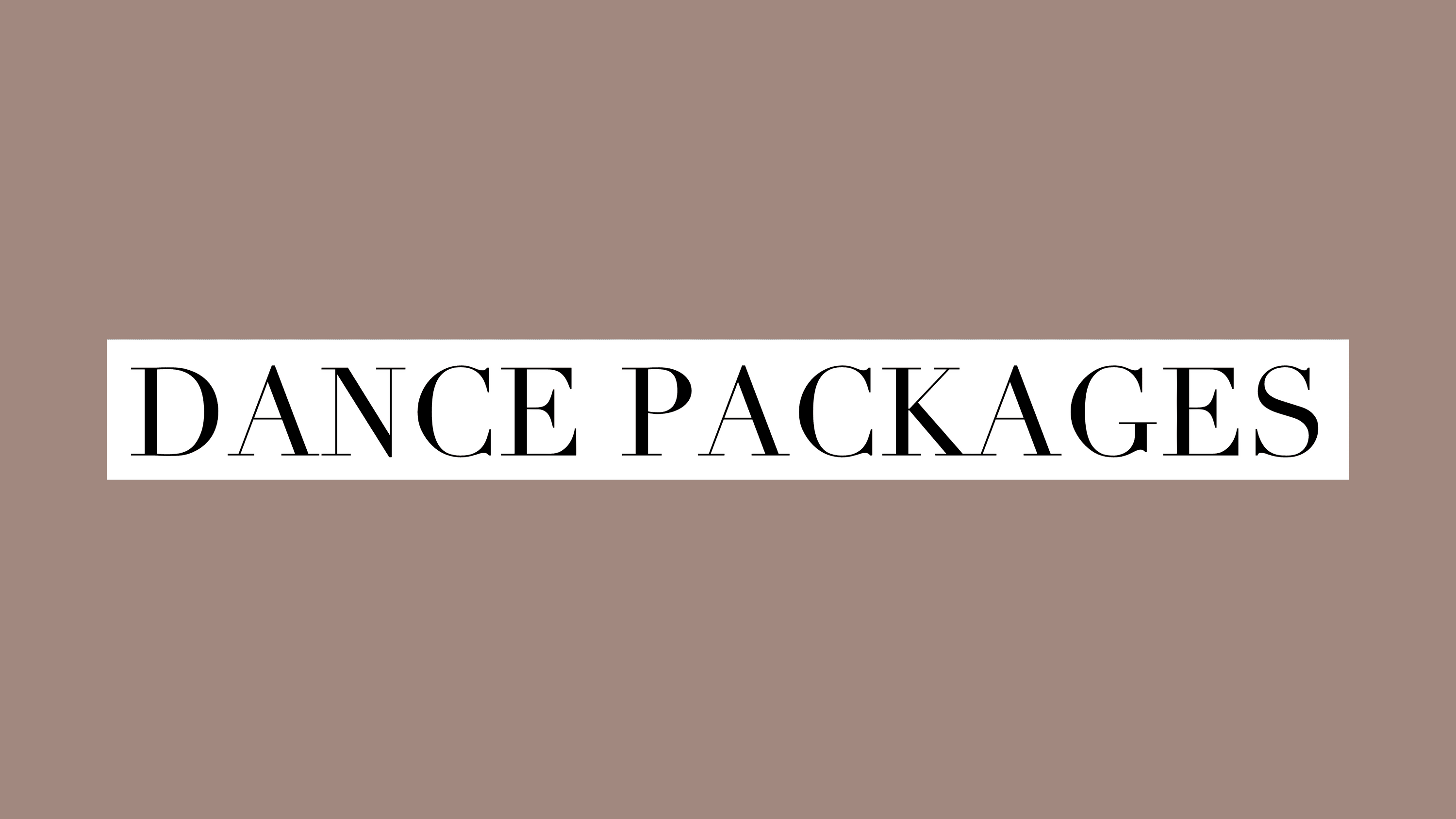 Dance Packages - Robert Senn Studio